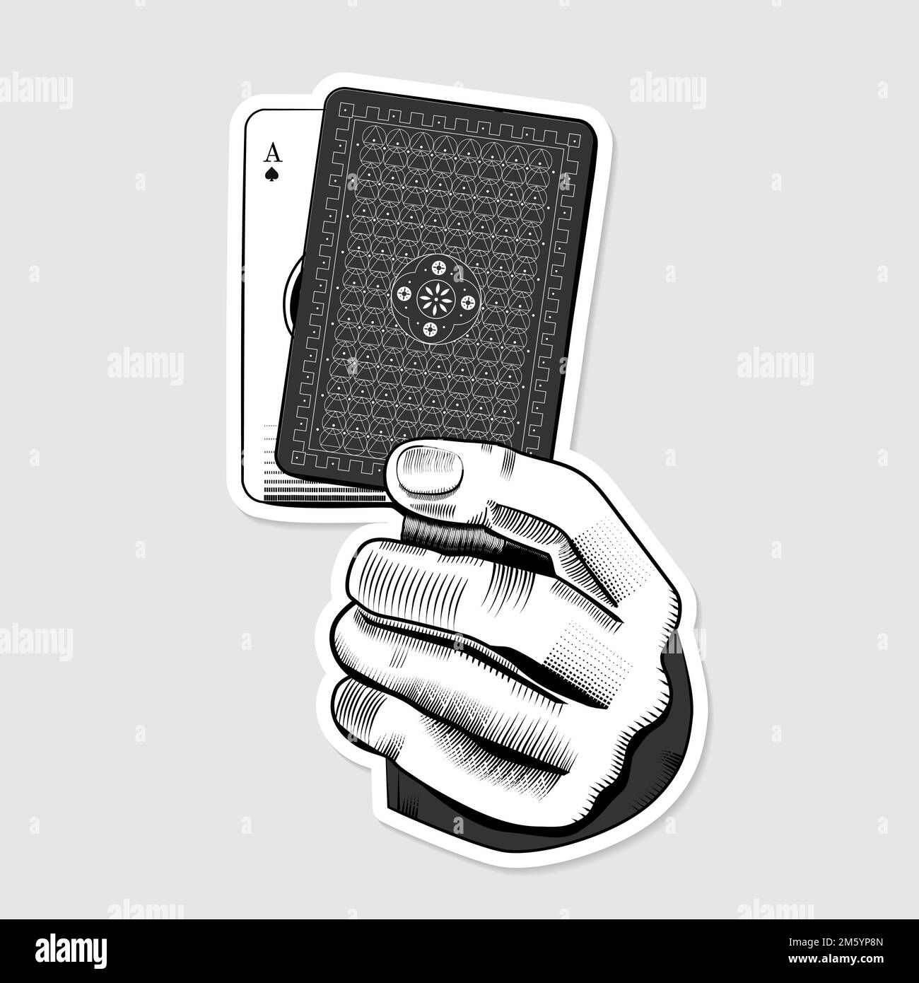Hand vector with spade ace poker card Stock Vector Image & Art - Alamy