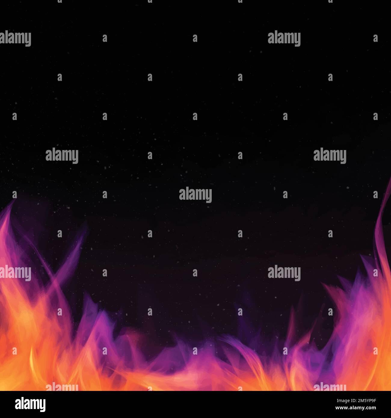 Retro fire flame vector border Stock Vector Image & Art - Alamy