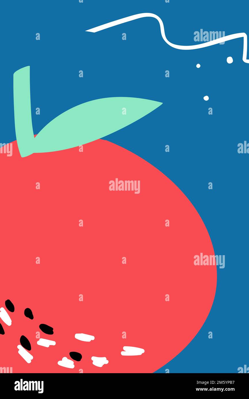 Apple fruit on a blue background design resource Stock Vector Image ...