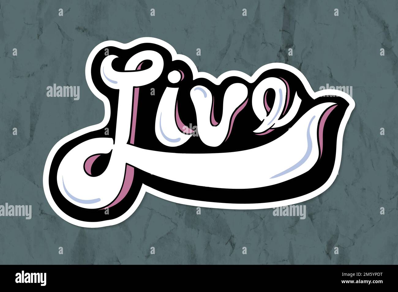 Handwritten live illustration vector sticker Stock Vector Image & Art ...