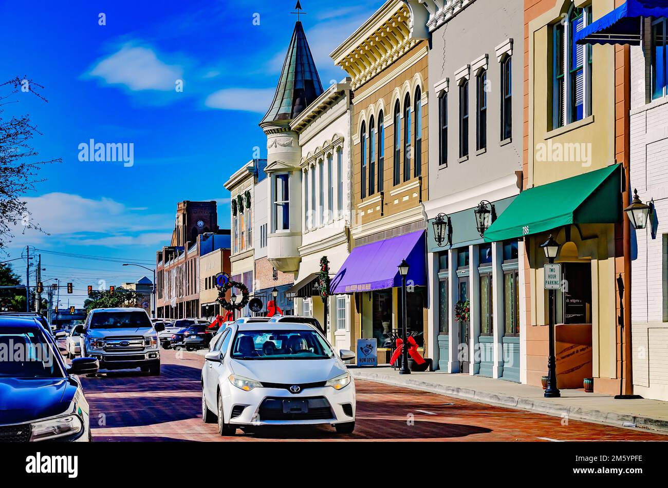 Cars travel down Howard Avenue, Dec. 28, 2022, in Biloxi, Mississippi ...