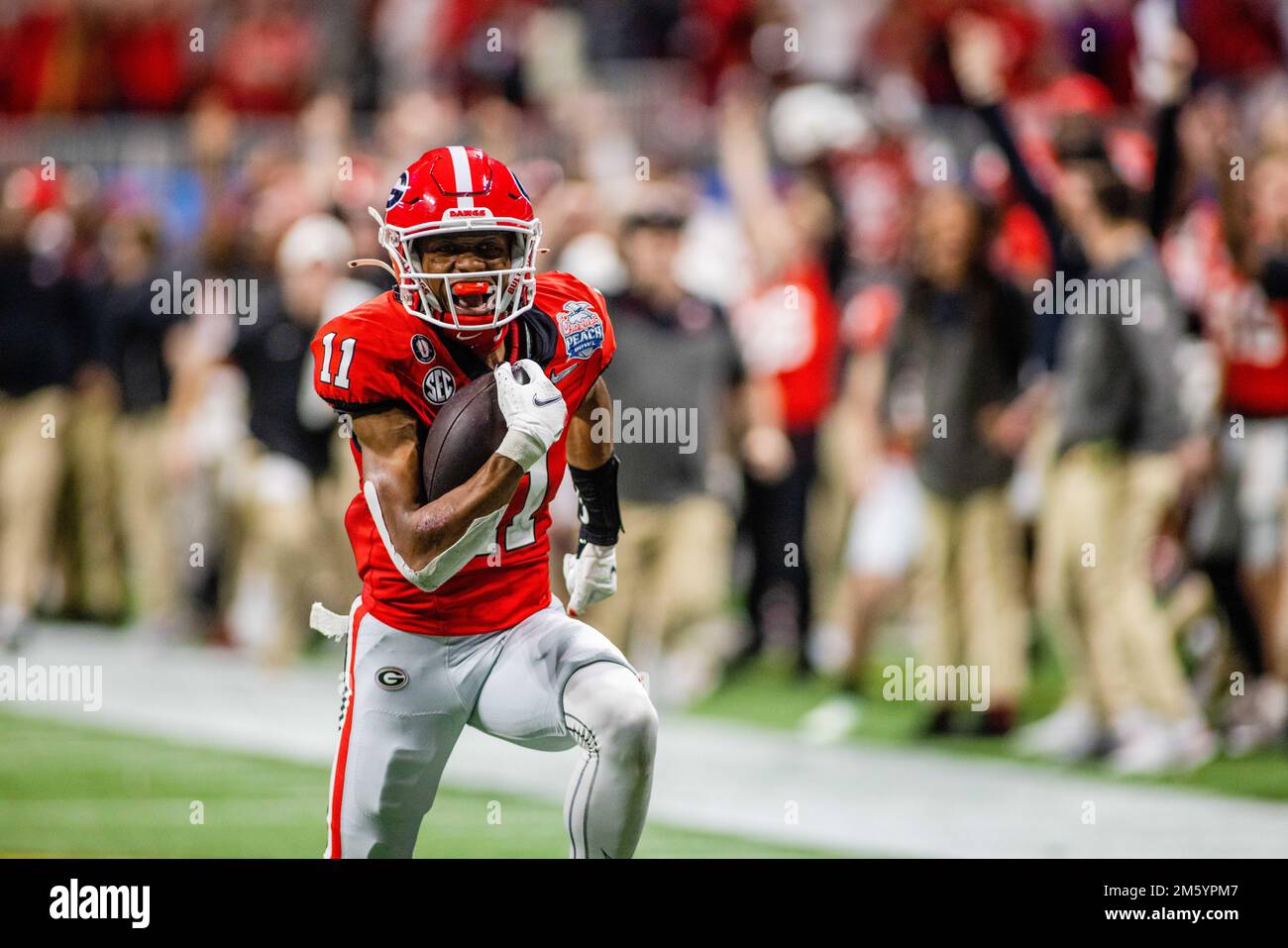 Atlanta, GA, USA. 1st Jan, 2023. Georgia Bulldogs wide receiver Arian ...