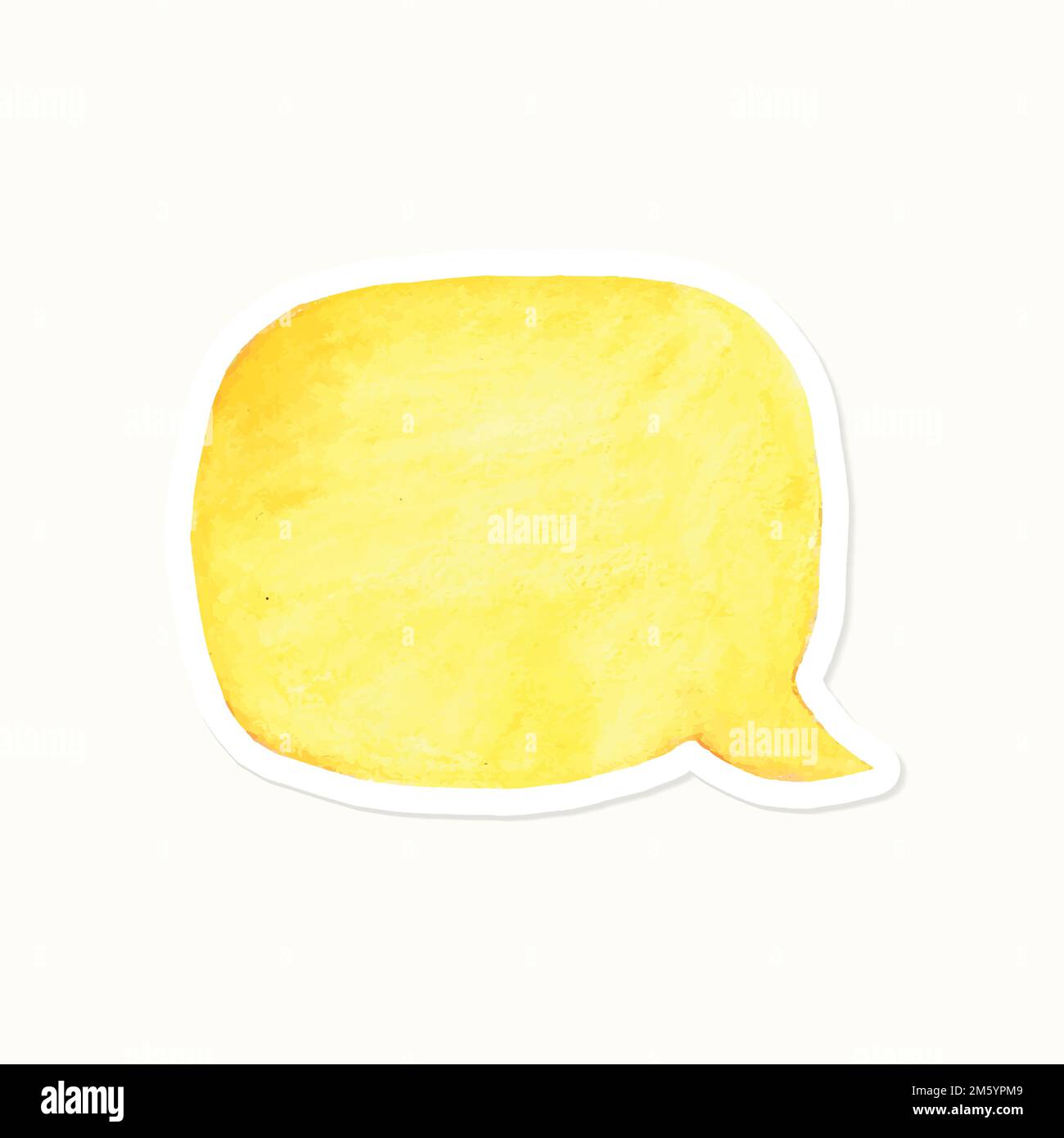 Hand Drawn Yellow Speech Bubble Sticker Vector Stock Vector Image And Art