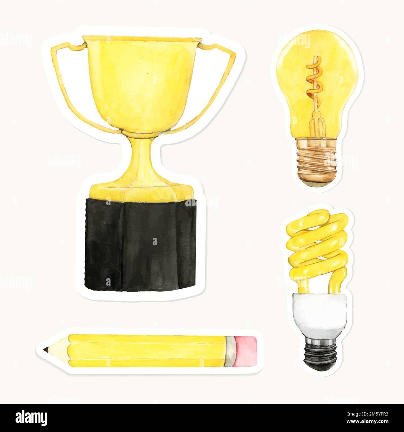 Hand drawn strategy and team stickers set vector Stock Vector Image ...