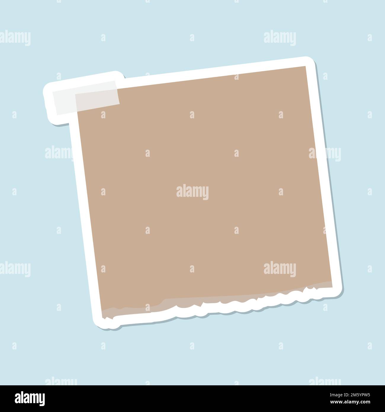 Brown notepaper journal sticker vector Stock Vector Image & Art - Alamy