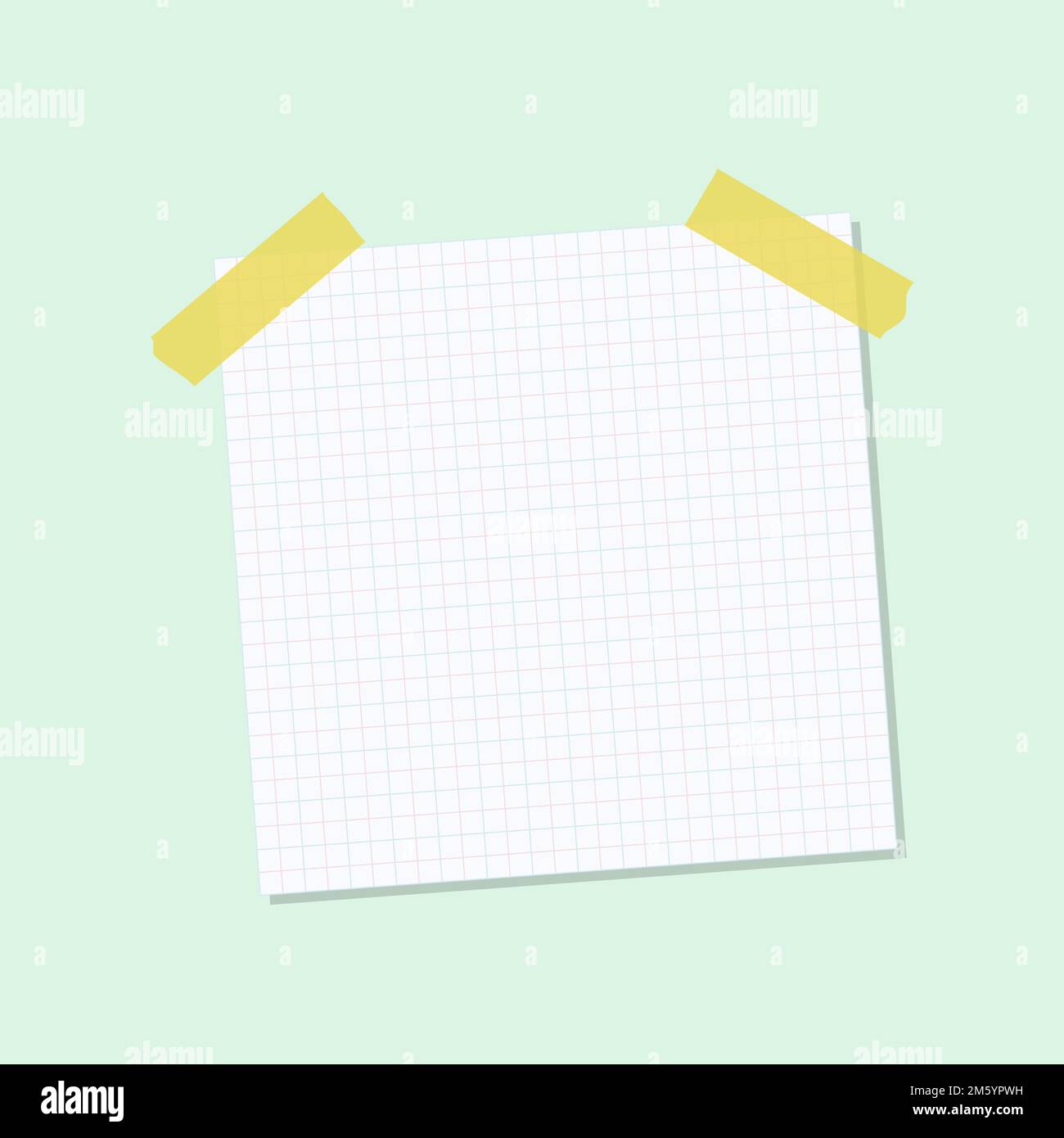 White grid notepaper journal sticker vector Stock Vector Image & Art ...