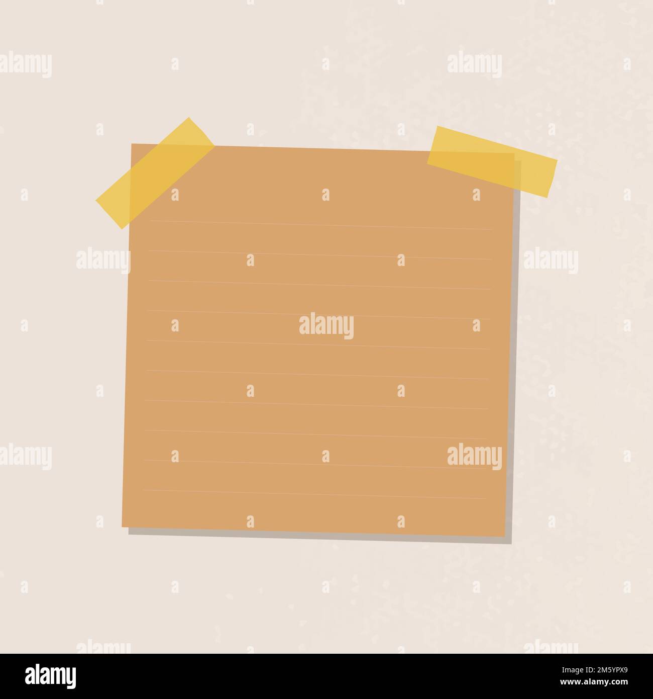Brown lined notepaper journal sticker vector Stock Vector Image & Art ...