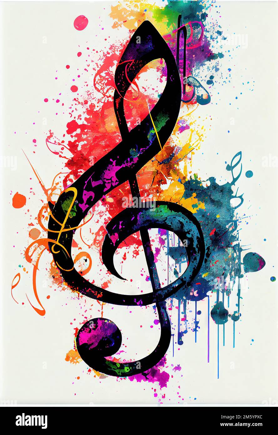 Colorful Treble Clef