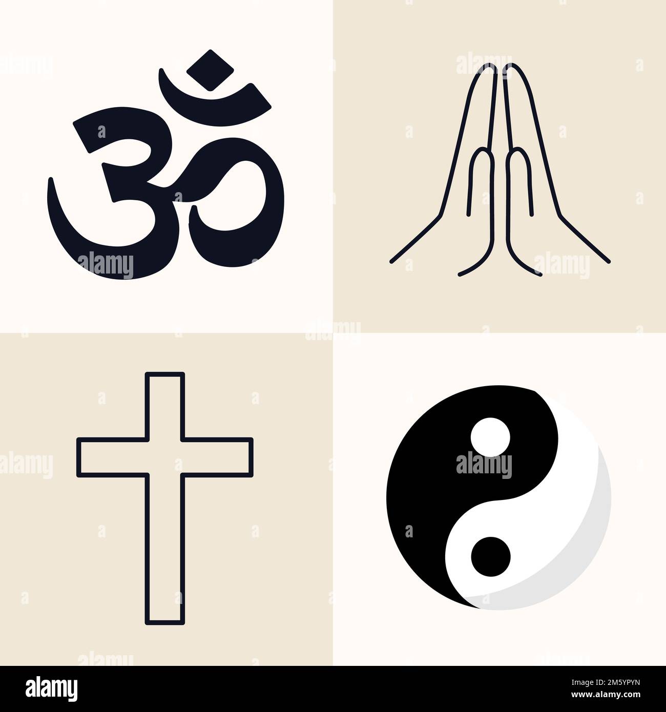 Religious diversity symbols Stock Vector Images - Alamy