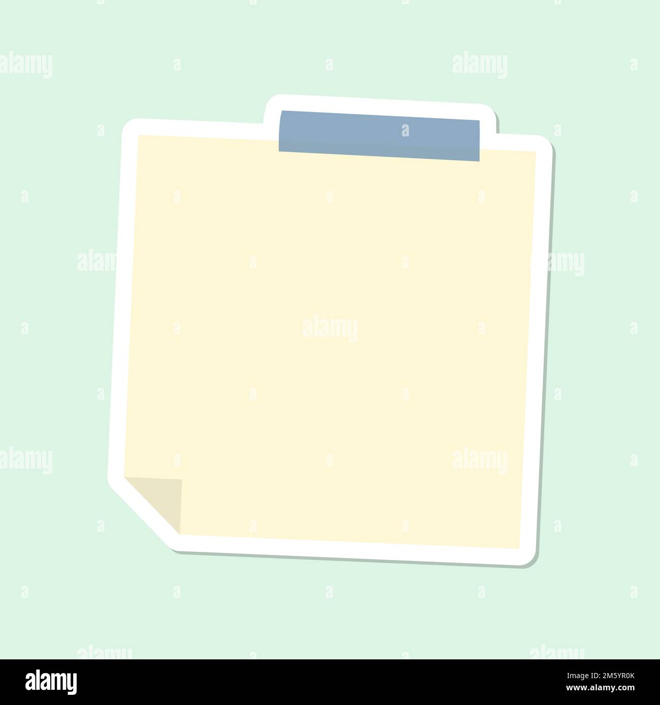 Pastel yellow notepaper journal sticker vector Stock Vector Image & Art ...