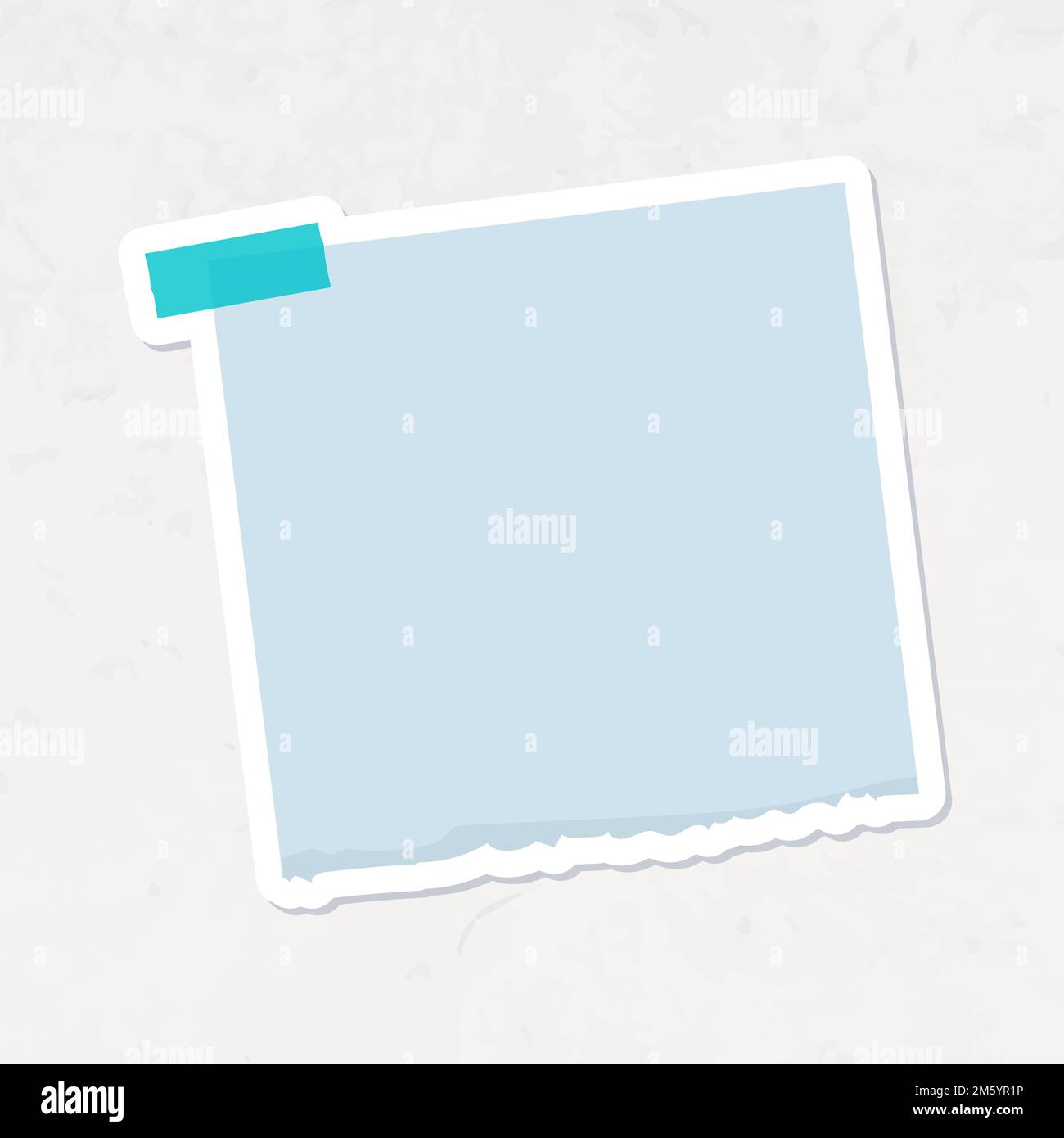 Blank light blue notepaper journal sticker vector Stock Vector Image ...