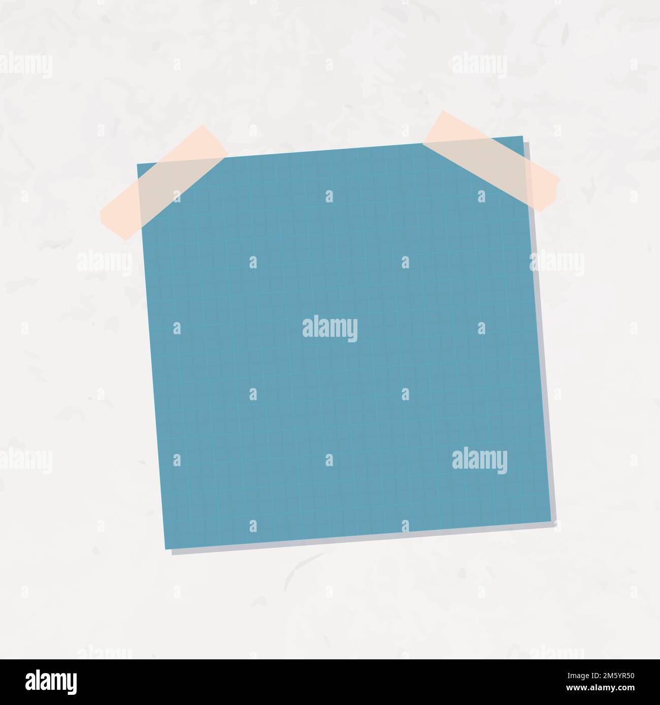 Blank teal blue notepaper journal sticker vector Stock Vector Image ...