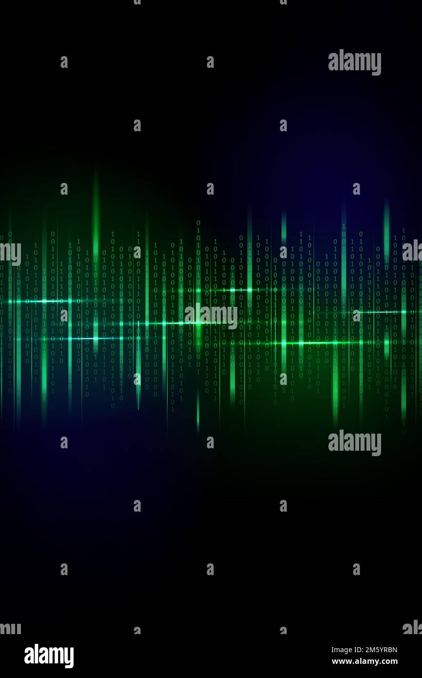 Digital binary numbers green screen Stock Vector Images - Alamy