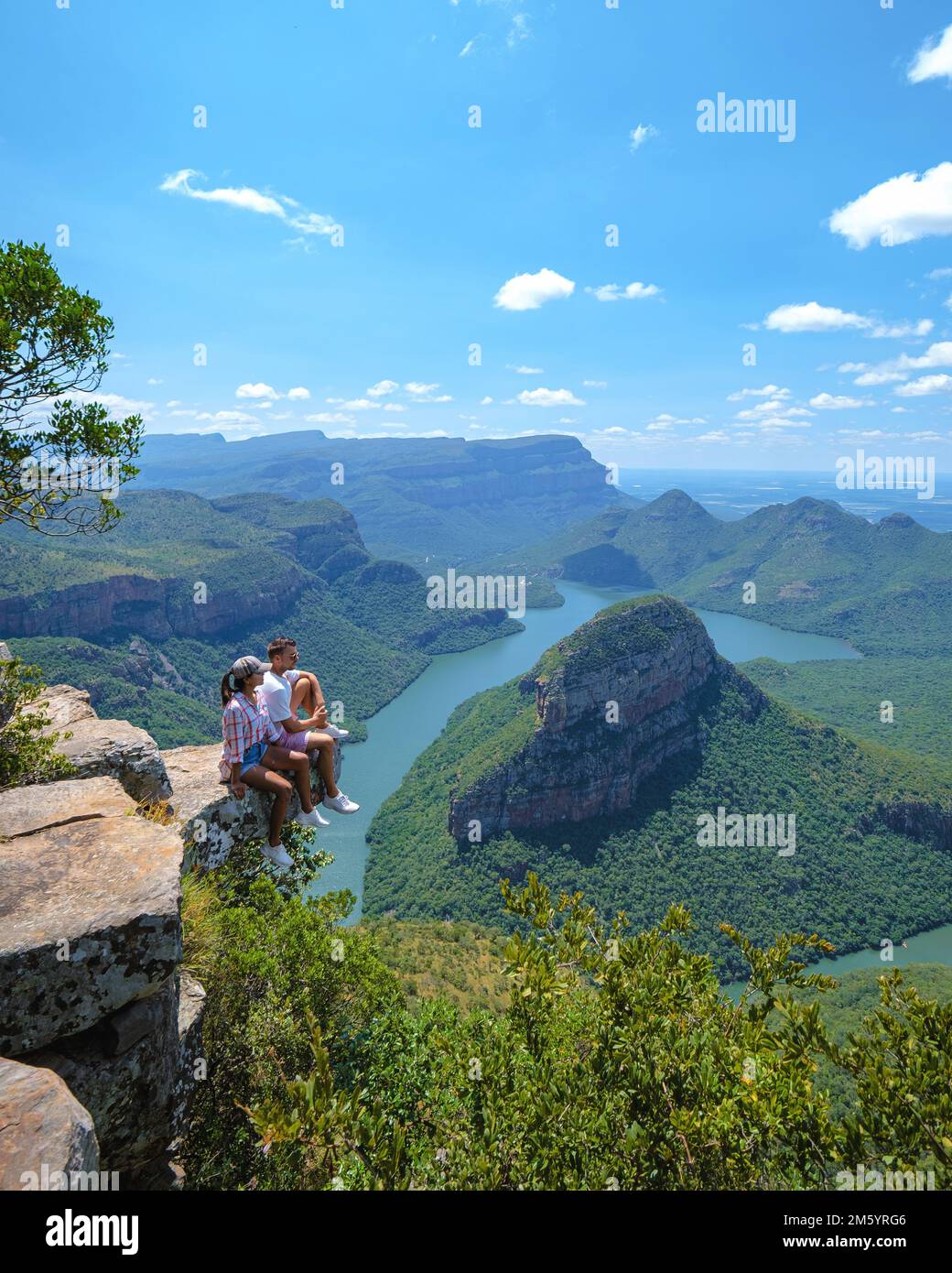 Panorama Route South Africa, Blyde river canyon with the three ...