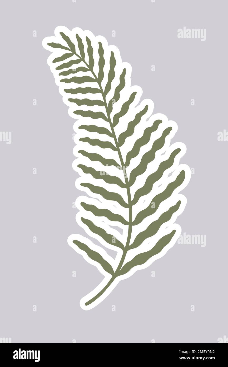 Fern branch on purple background vector Stock Vector Image & Art - Alamy