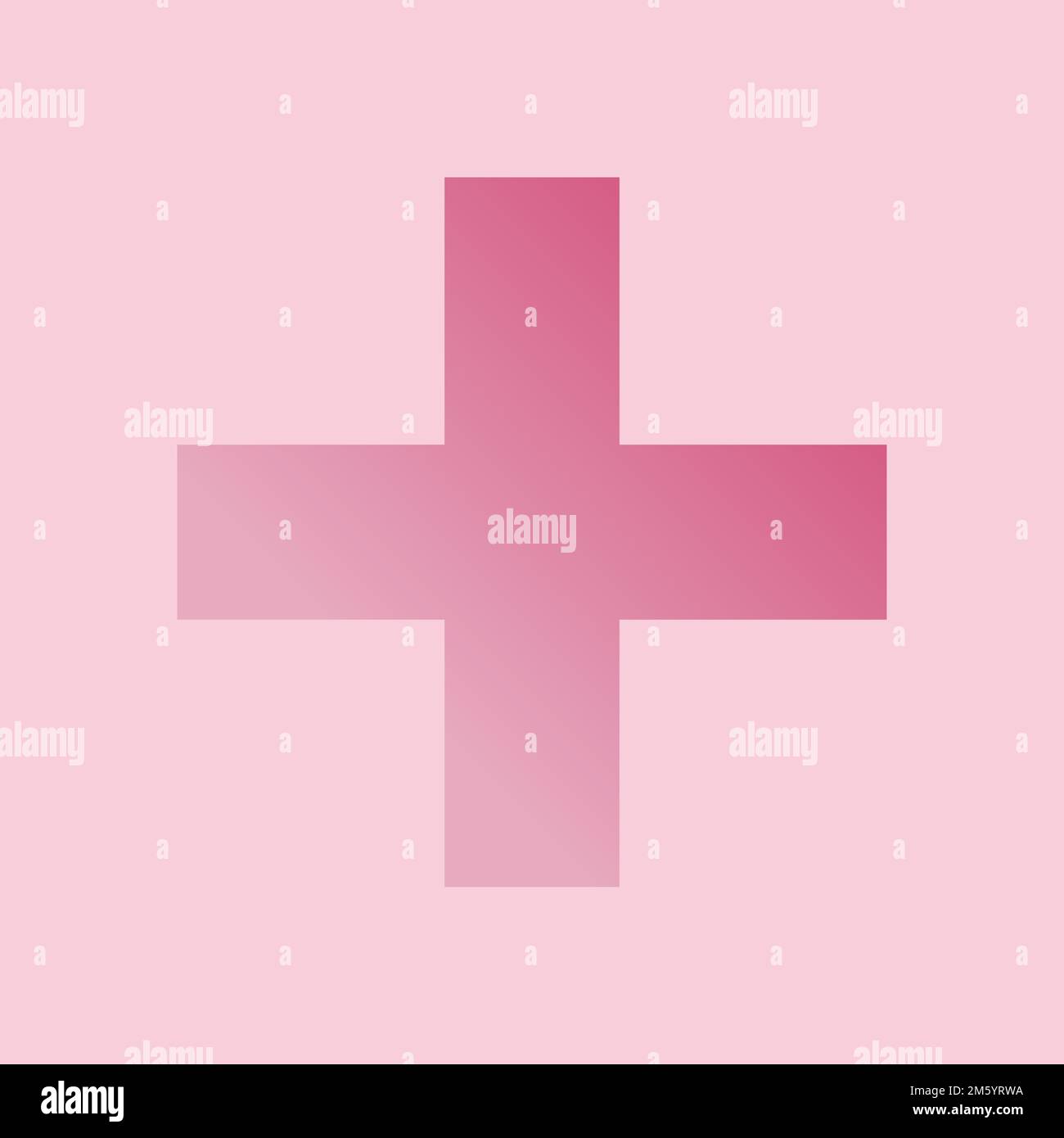 Pink gradient cross geometric shape vector Stock Vector Image & Art - Alamy