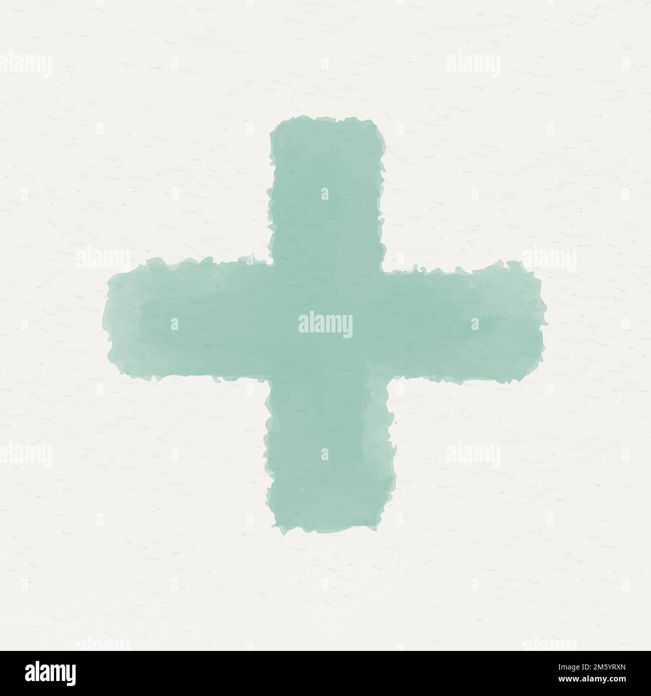 Green watercolor cross geometric shape vector Stock Vector Image & Art ...