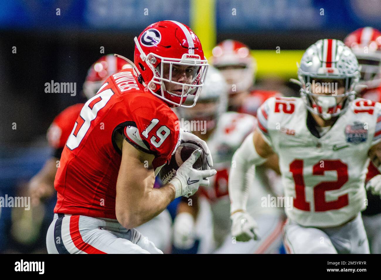 Atlanta, GA, USA. 1st Jan, 2023. Georgia Bulldogs tight end Brock ...