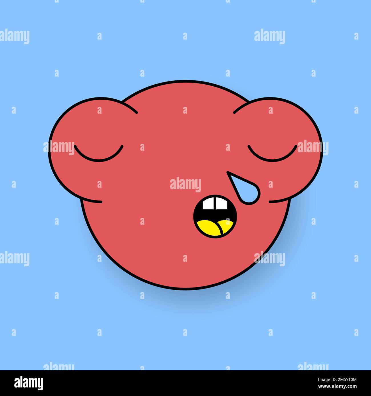 Funky red goldfish emoji sticker vector Stock Vector Image & Art - Alamy