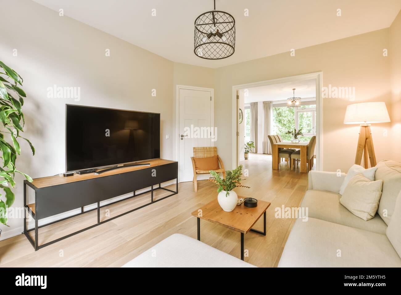Flat Screen Tv On White Wall