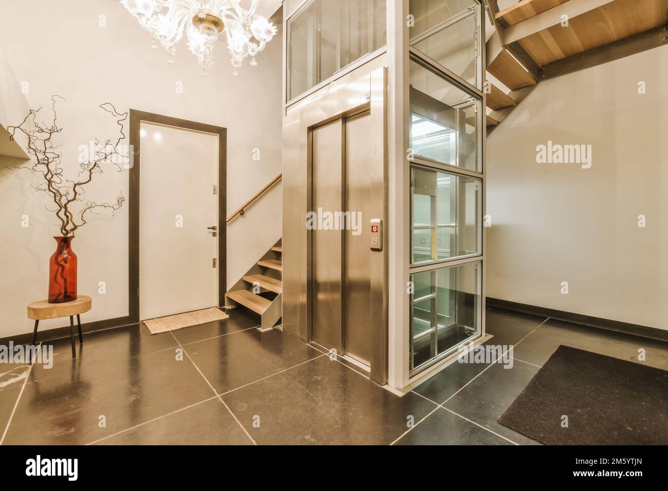 Modern lobby with stairs hi-res stock photography and images - Alamy
