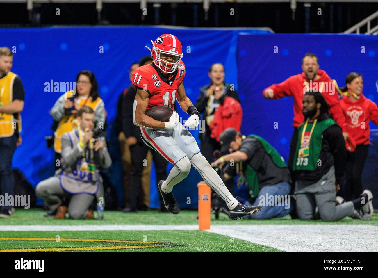 December 31, 2022: Georgia wide receiver Arian Smith (11) celebrates ...