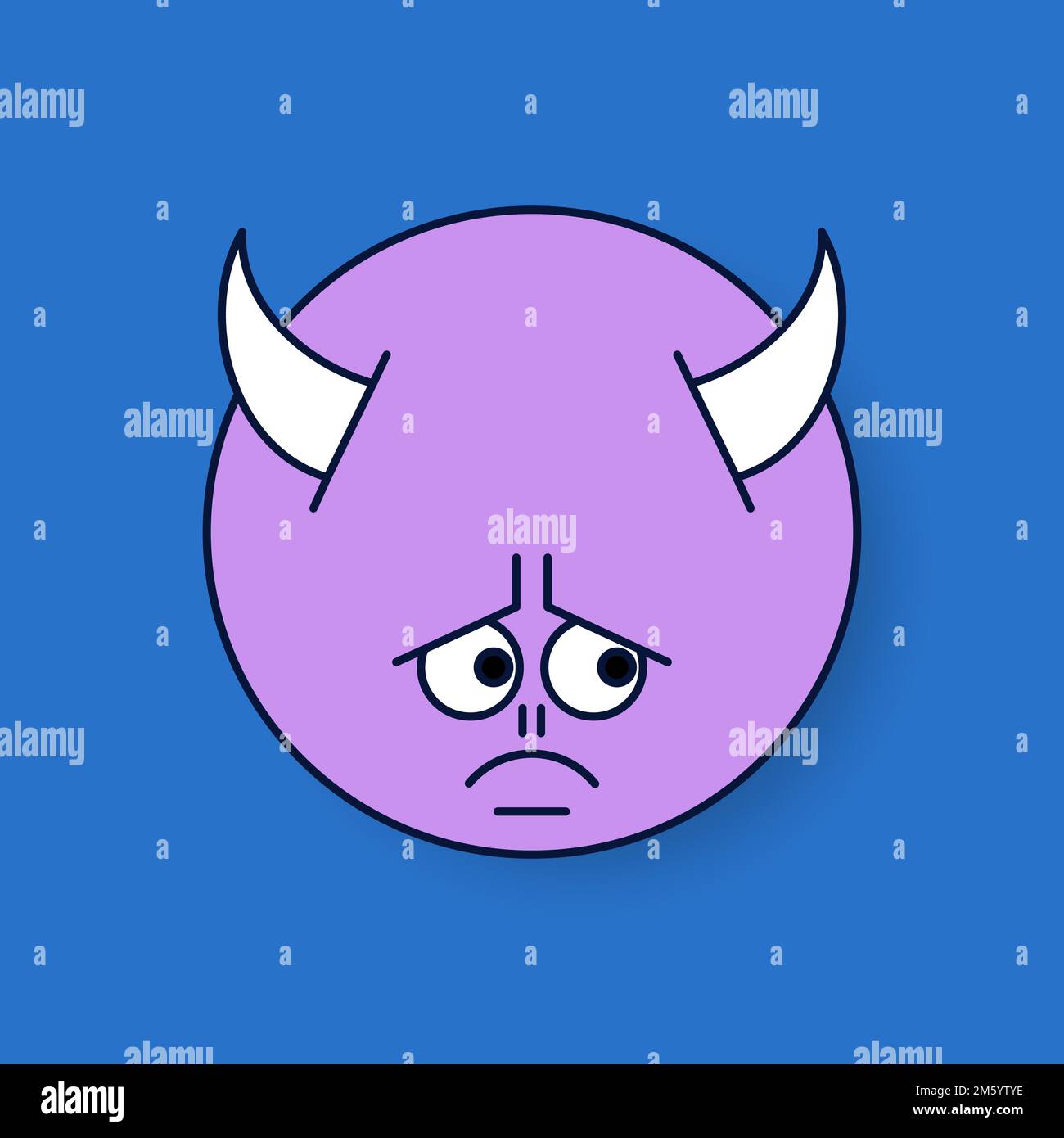 Funky purple devil monster emoji vector Stock Vector Image & Art - Alamy