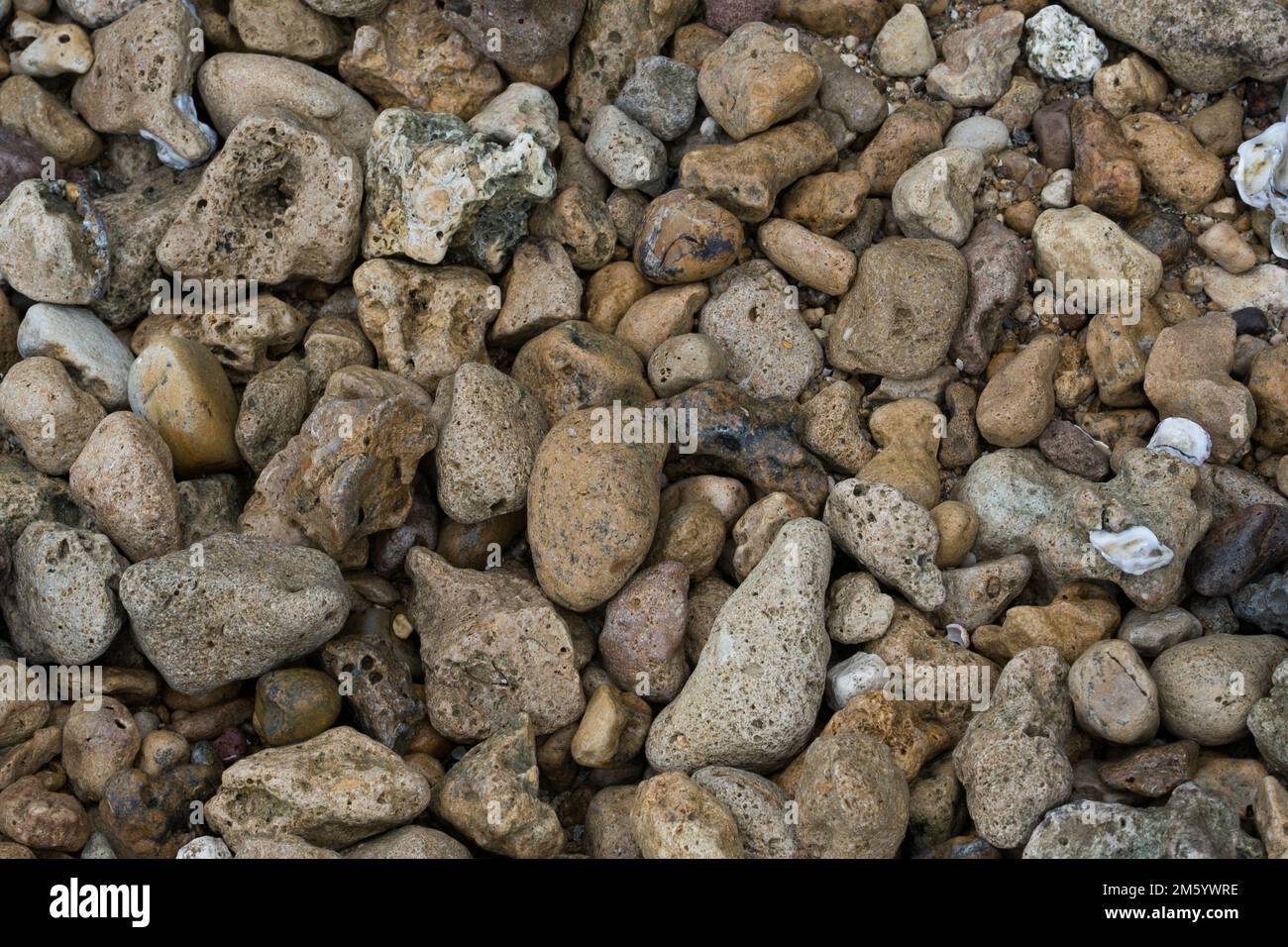 Smooth round pebbles on the beach in Bangkalan, Madura, Indonesia Stock ...