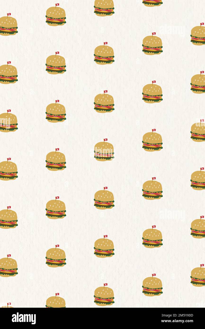 Vector seamless burger pattern background Stock Vector Image & Art - Alamy