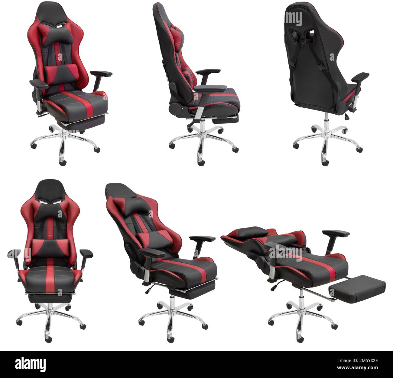 Computer gaming chair with adjustment. Isolated from the background ...