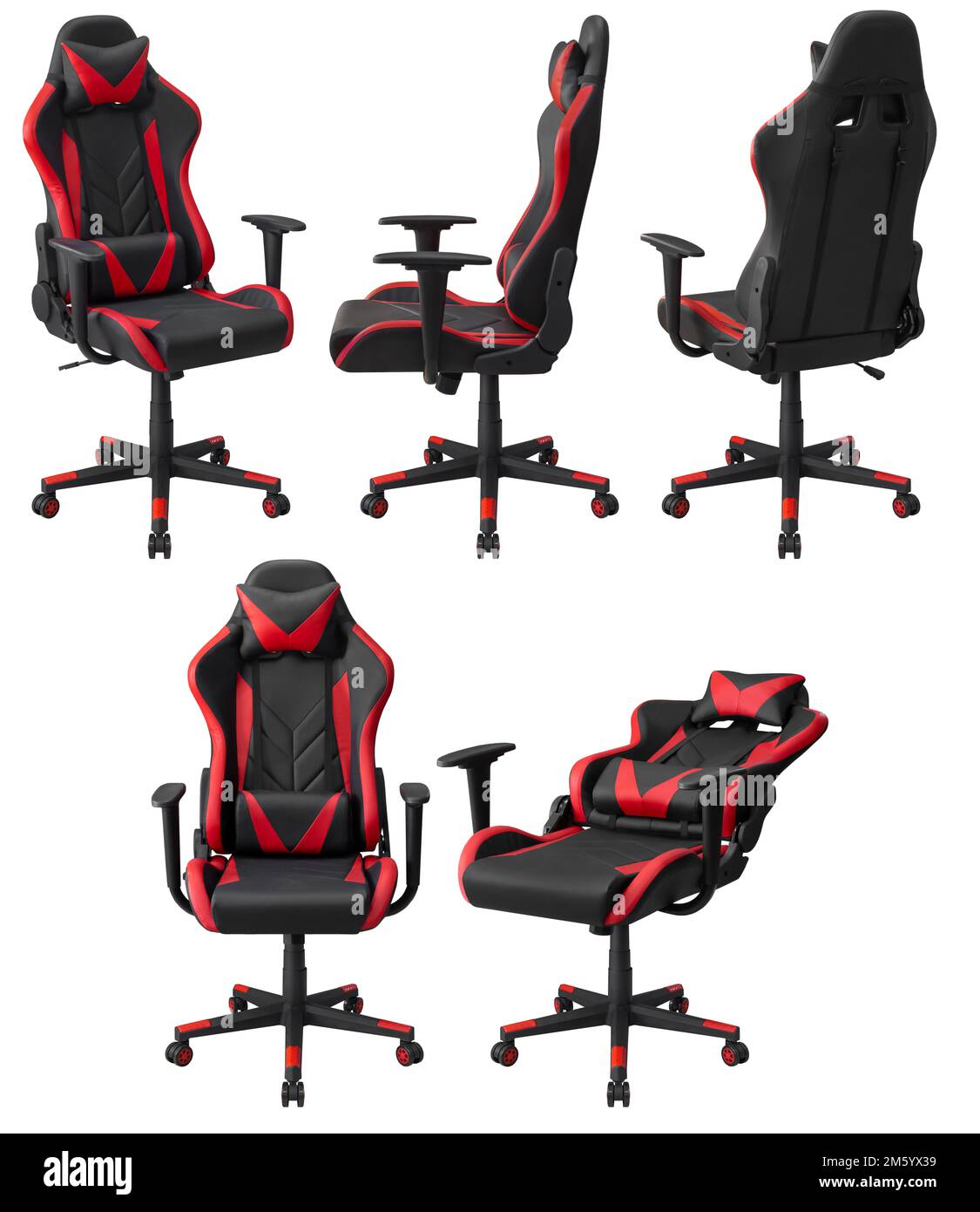 Computer gaming chair with adjustment. Isolated from the background ...