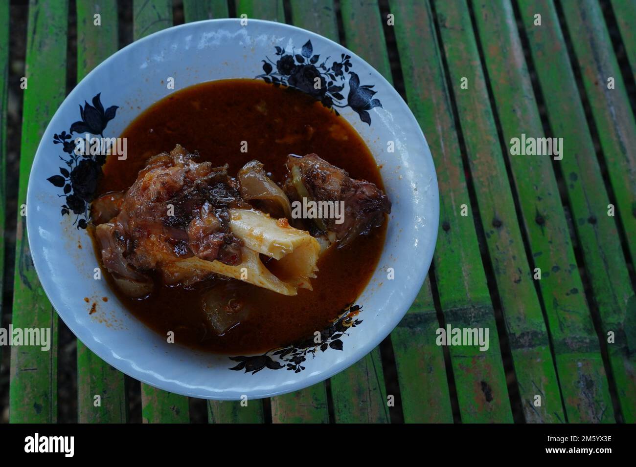 Spicy Foot cow soup is the Indonesian food especially in Madura Island ...