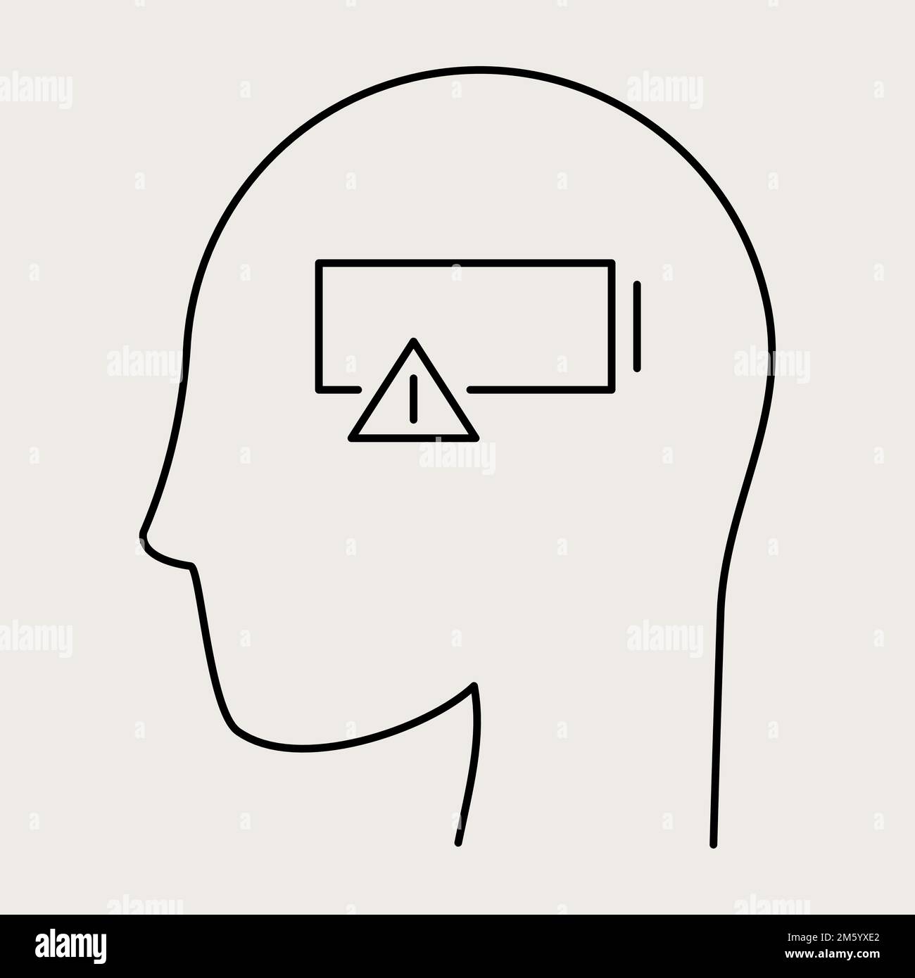 Line drawing character feeling tired from COVID-19 symptoms element ...