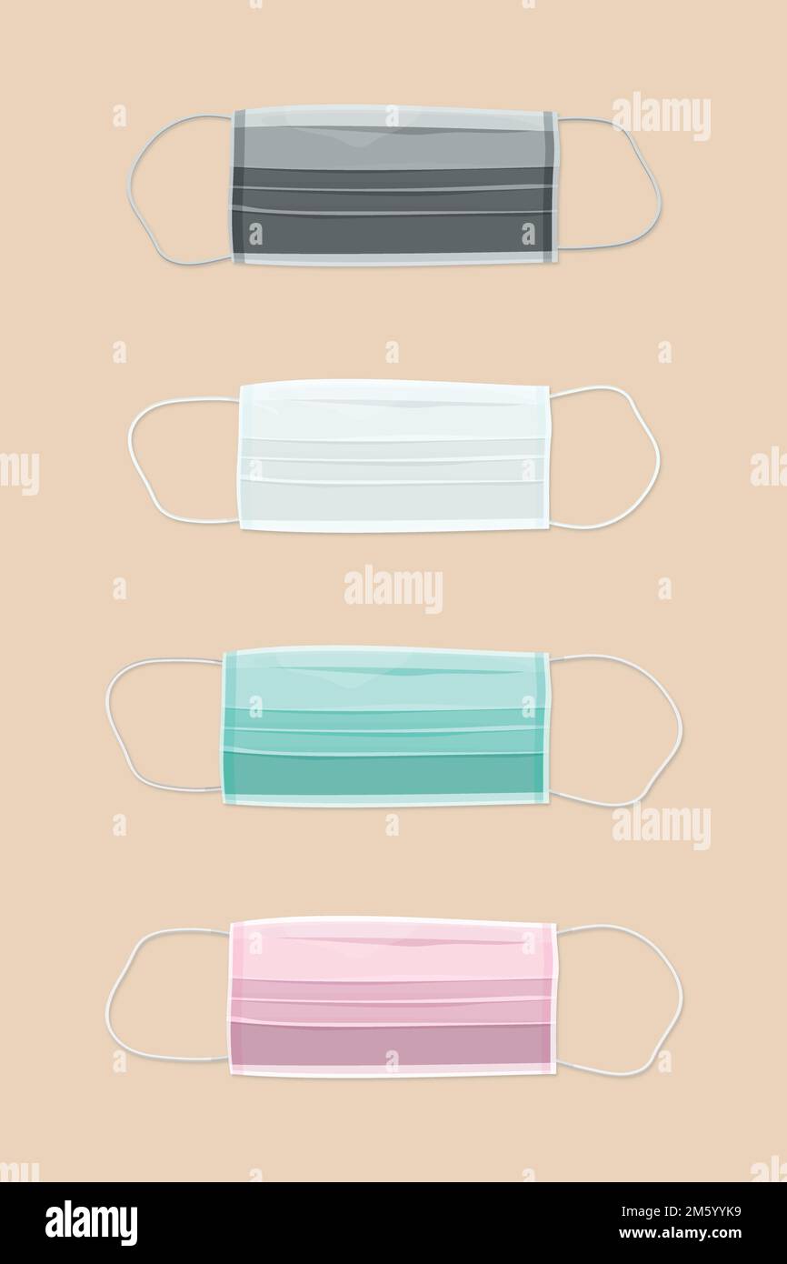 Pink surgical mask Stock Vector Images - Alamy