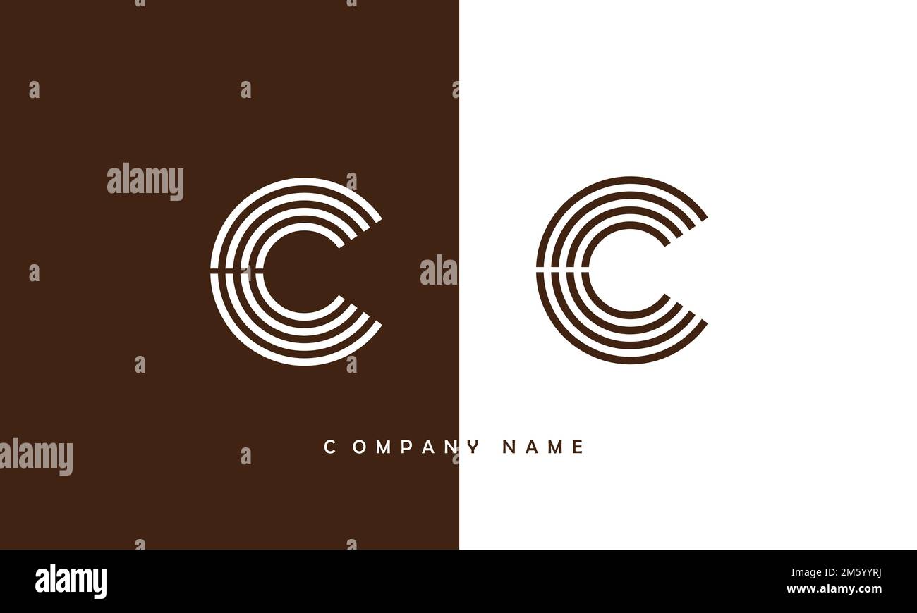 C Abstract Letters Logo Monogram Stock Vector Image & Art - Alamy