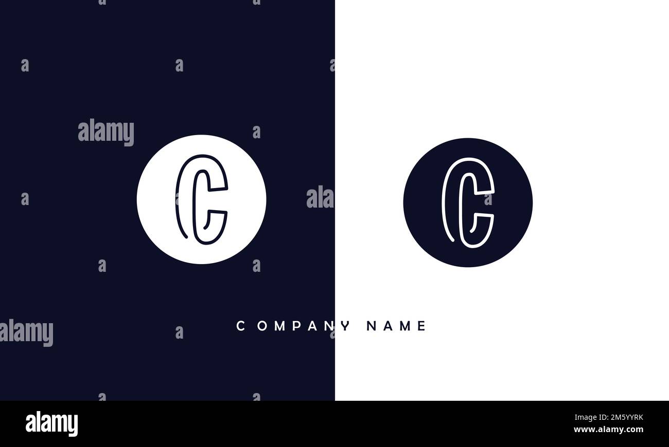 C Abstract Letters Logo Monogram Stock Vector Image & Art - Alamy