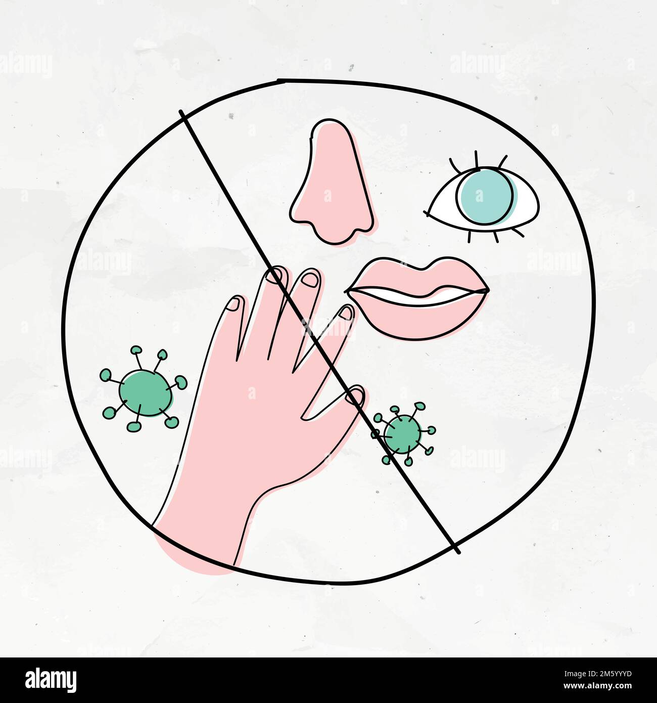Dont Touch Your Face Vector Stock Vector Image And Art Alamy