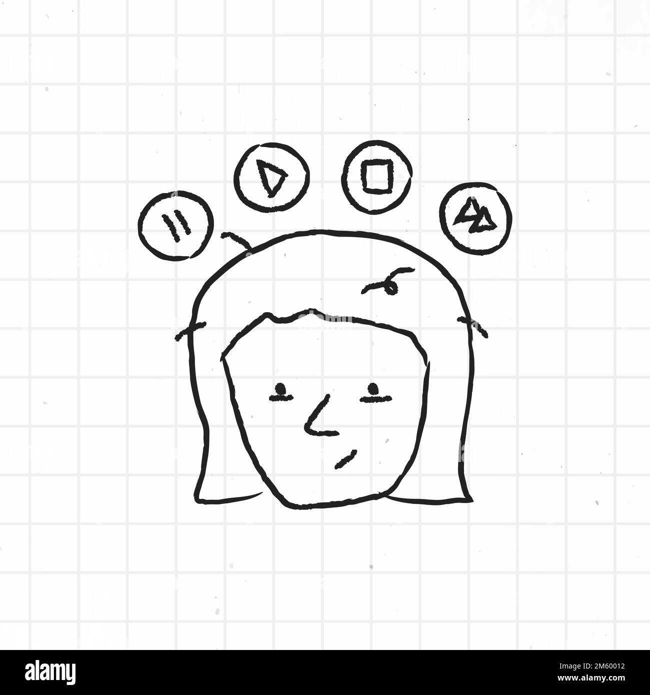 Woman binge-watch series doodle style vector Stock Vector Image & Art ...