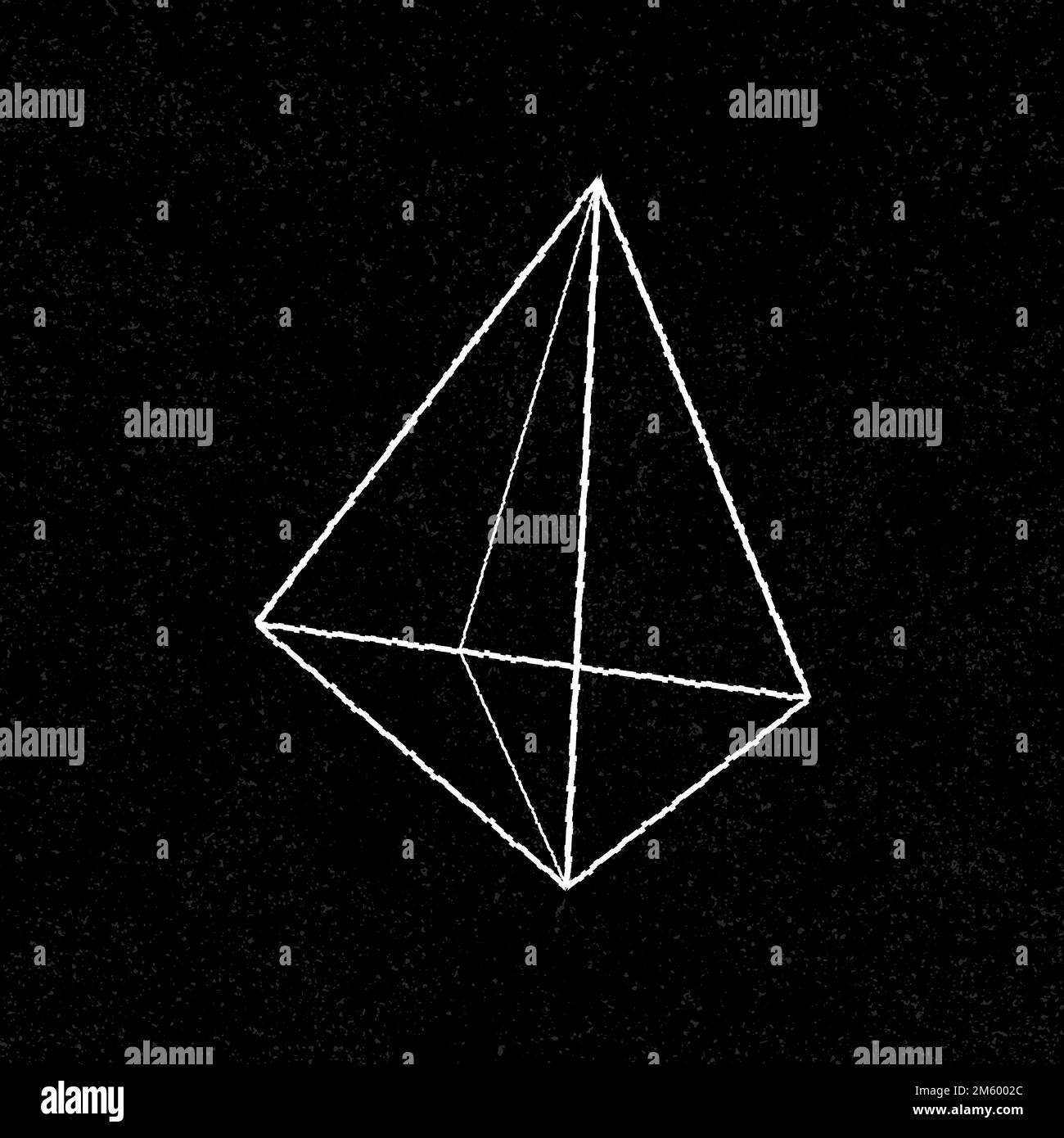 3D pentahedron outline on a black background vector Stock Vector Image ...