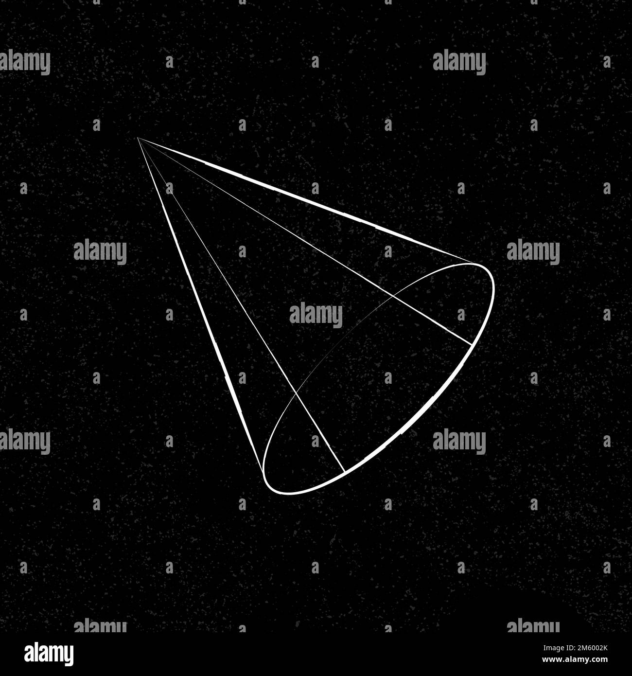 3D geometric cone on a black background vector Stock Vector Image & Art ...