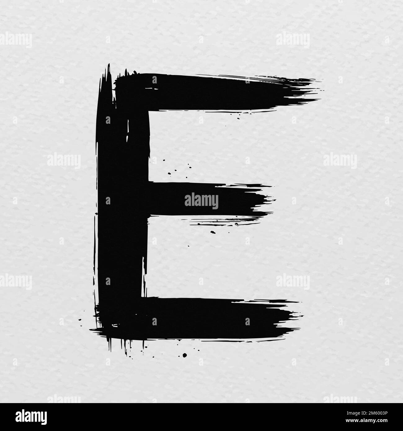 Letter E grunge hand drawn font style vector Stock Vector Image & Art ...