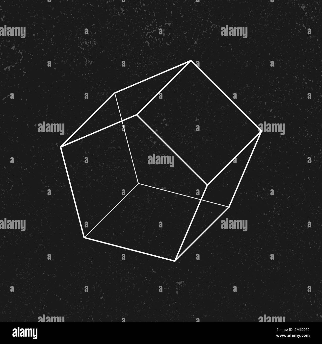 3D pentagonal prism on a black background vector Stock Vector Image ...