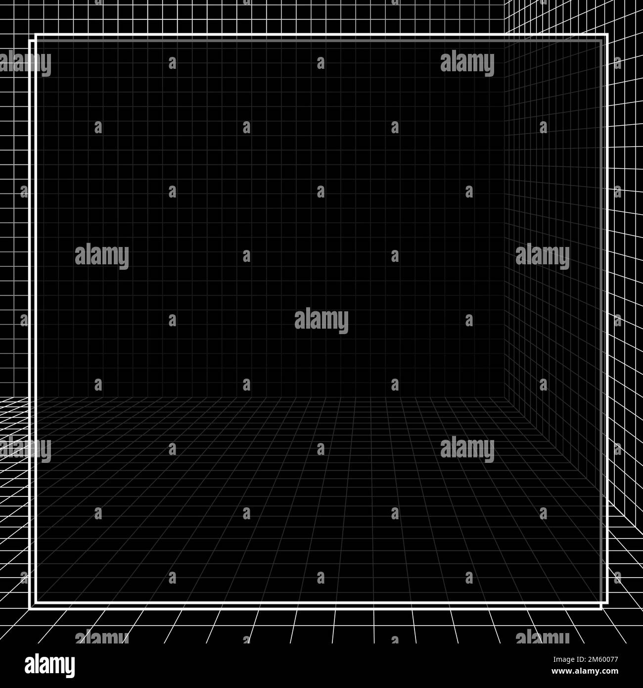 3D grid patterned frame vector Stock Vector Image & Art - Alamy