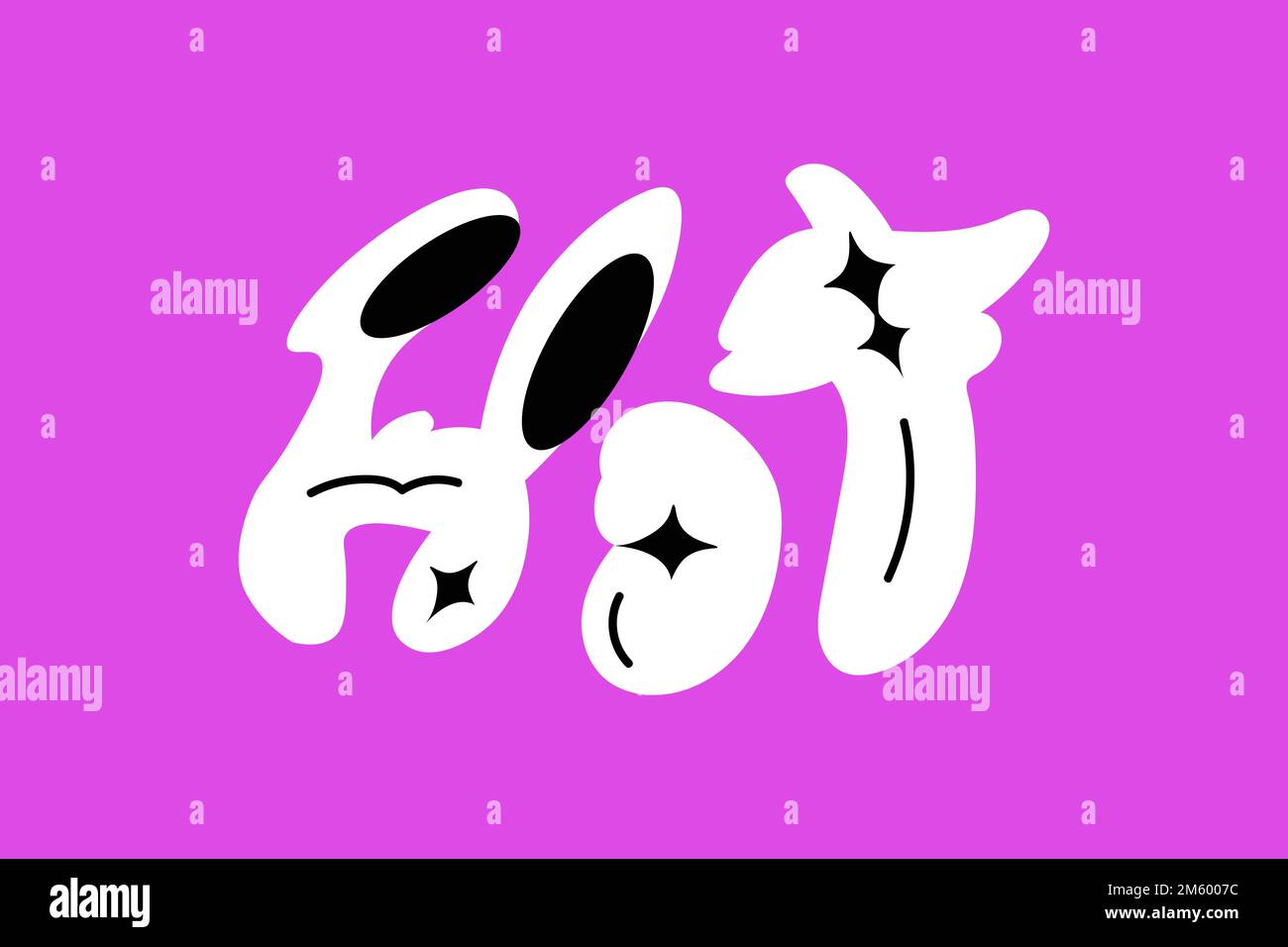 Hot bold doodle typography word vector Stock Vector Image & Art - Alamy