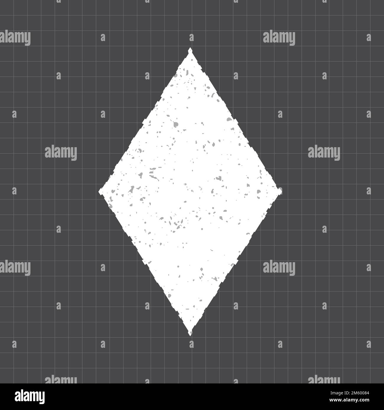 White rhombus shape on a black grid background vector Stock Vector ...