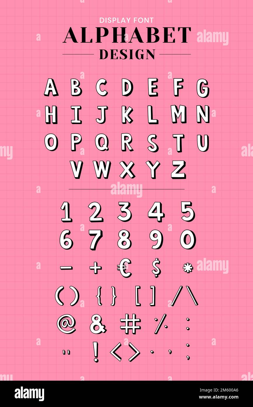 Styled alphabet and symbol set vector Stock Vector Image & Art - Alamy