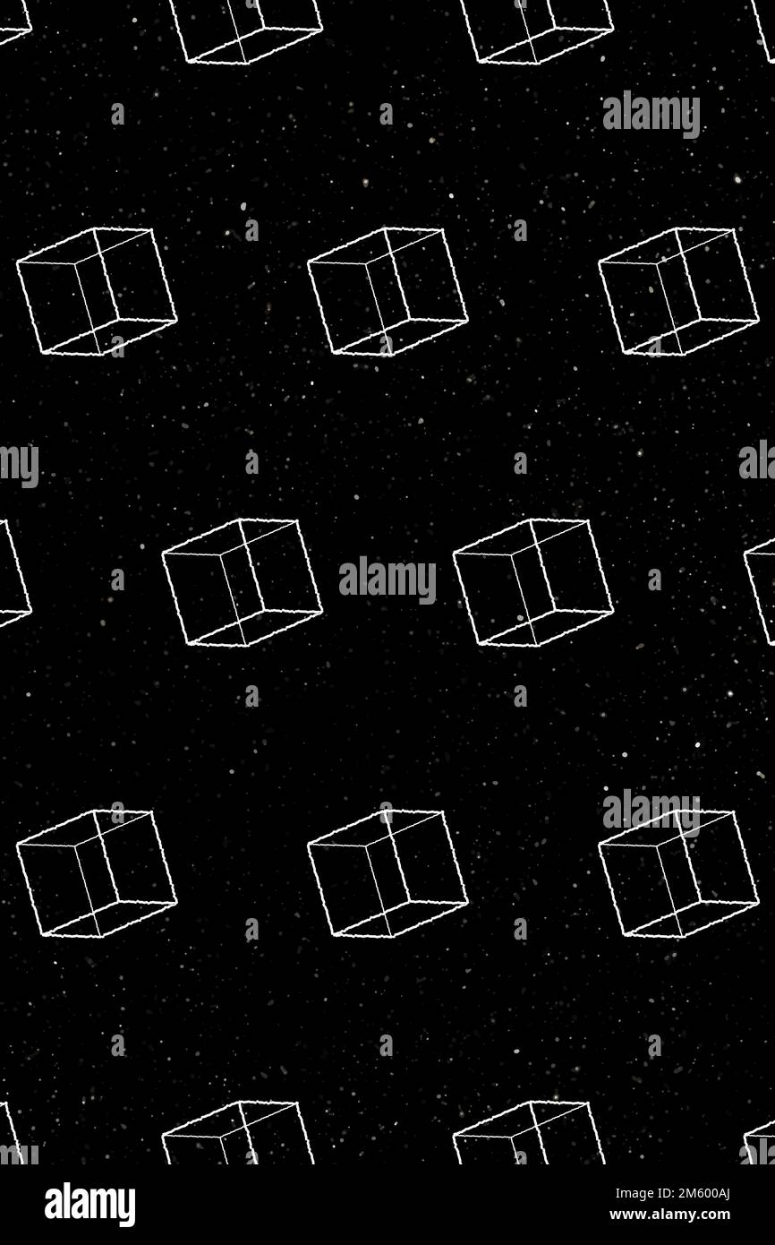 Seamless 3d Geometric Cubic Pattern On A Black Background Design Vector Stock Vector Image And Art