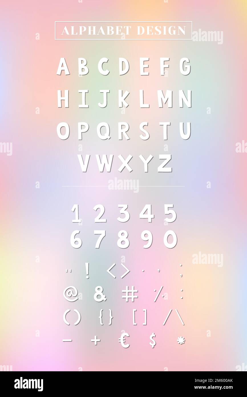 Styled alphabet and symbol set vector Stock Vector Image & Art - Alamy