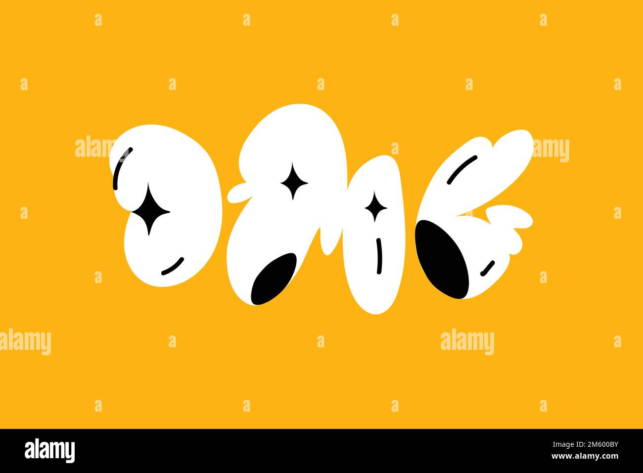 OMG bold doodle typography word vector Stock Vector Image & Art - Alamy