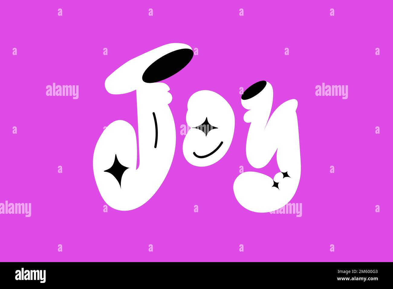 Joy bold doodle typography word vector Stock Vector Image & Art - Alamy